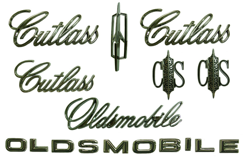 1971 Cutlass Supreme Coupe Emblem Kit-Fusick Automotive Products, Inc.
